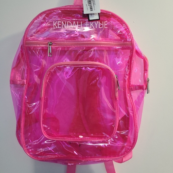 Kendall & Kylie | Bags | Nwt Kendall Kylie Large Hot Pink Transparent ...